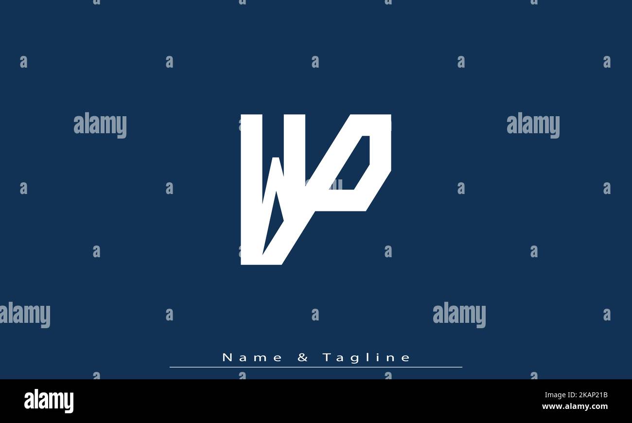Alphabet letters Initials Monogram logo WP , PW Stock Vector Image ...