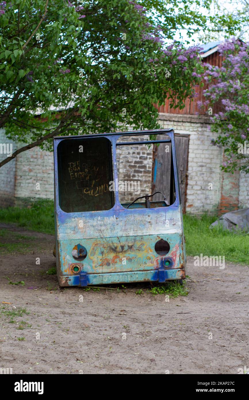 Old toy iron car. Rusty toy car Stock Photo - Alamy