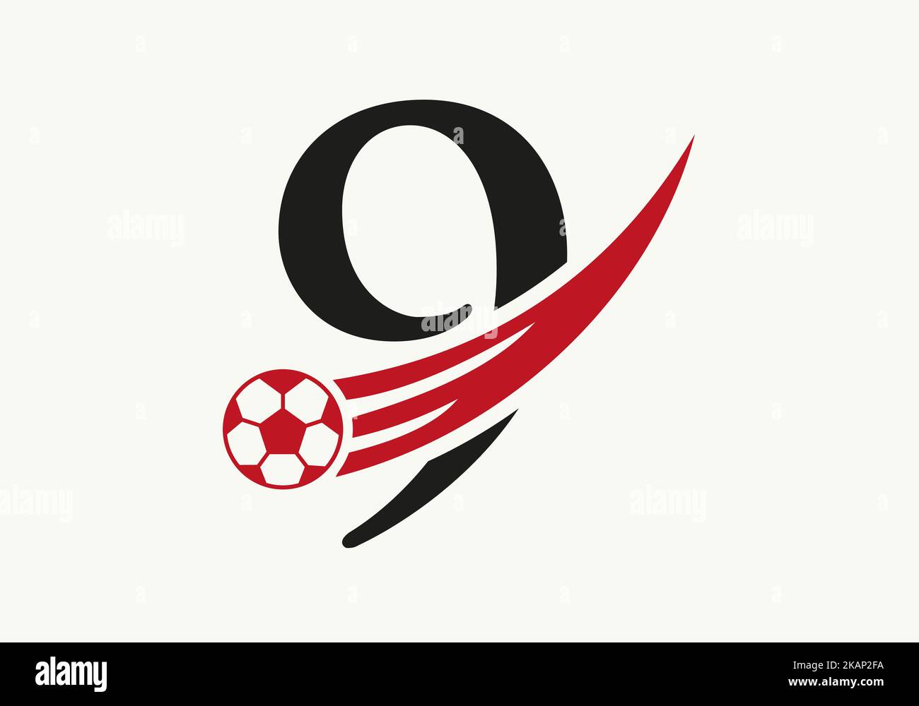 Letter 9 Soccer Football Logo. Soccer Club Symbol Concept Of Football ...