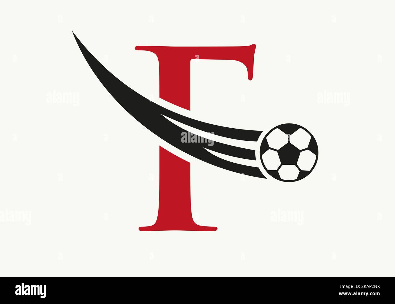 Letter F Soccer Football Logo. Soccer Club Symbol Concept Of Football ...