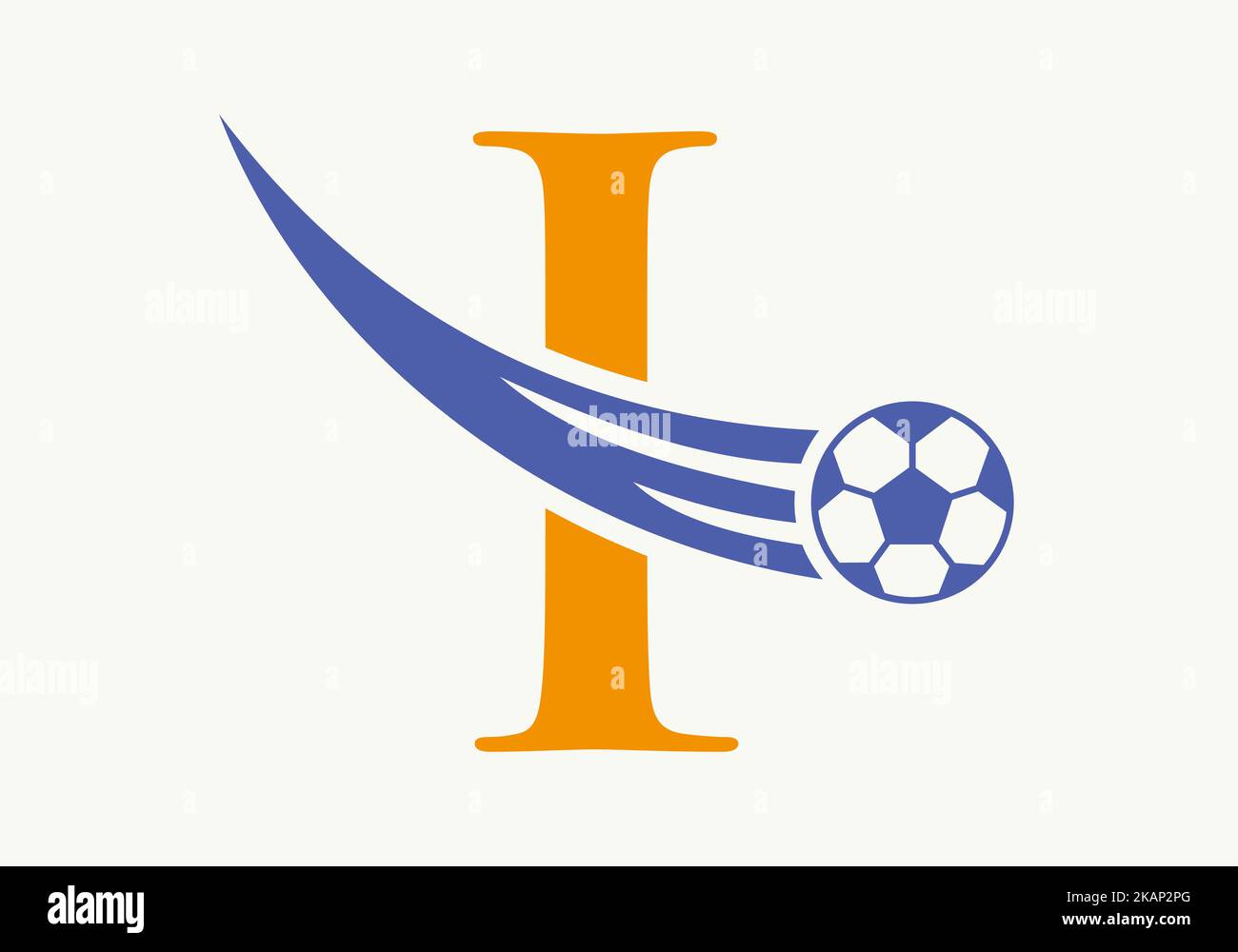 Letter I Soccer Football Logo. Soccer Club Symbol Concept Of Football ...