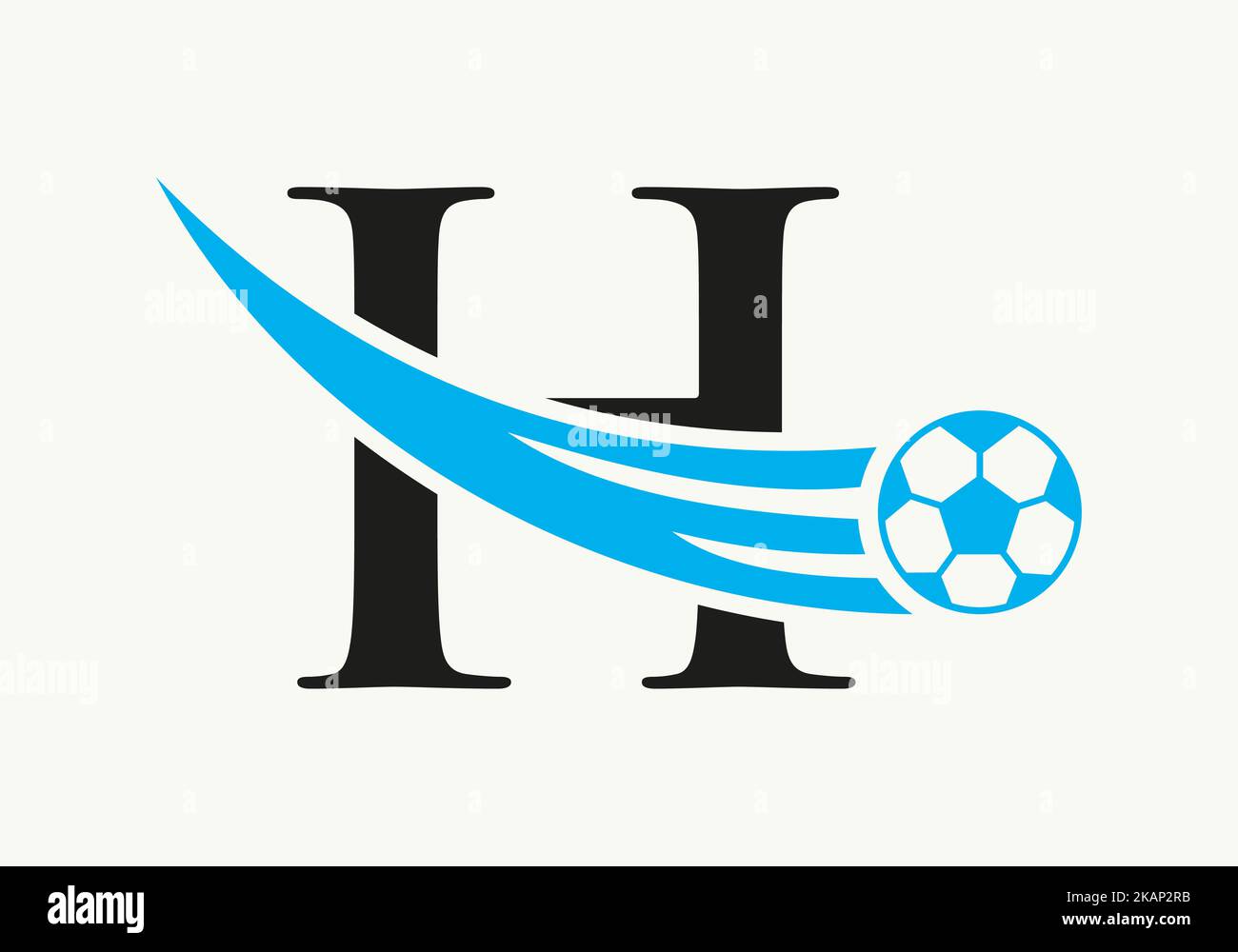 Letter H Soccer Football Logo. Soccer Club Symbol Concept Of Football ...