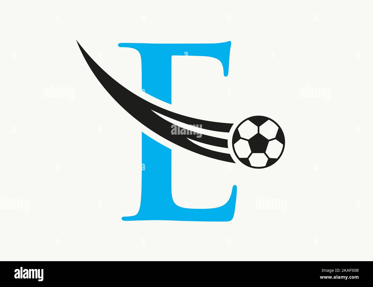 Letter E Soccer Football Logo. Soccer Club Symbol Concept Of Football ...