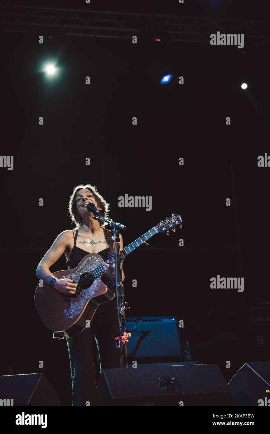 American singer Ani Difranco performs at the Villa Ada Festival in Rome ...