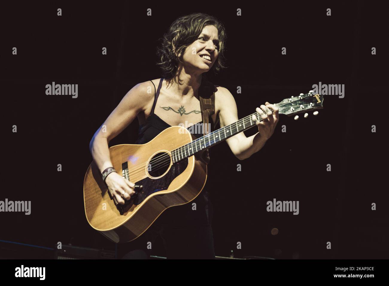 American singer Ani Difranco performs at the Villa Ada Festival in Rome ...