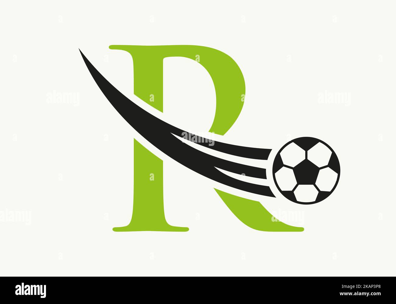 Letter R Soccer Football Logo. Soccer Club Symbol Concept Of Football ...
