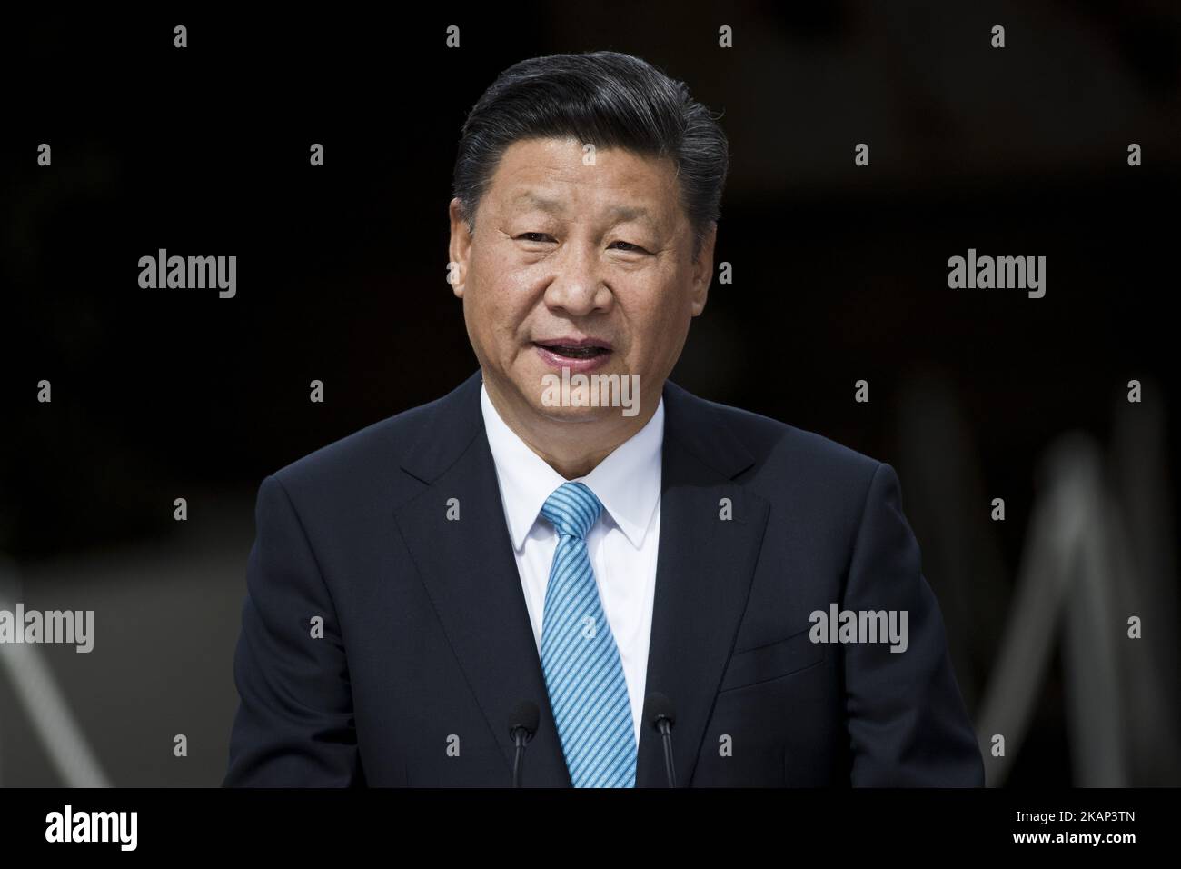 China's President Xi Jinping speaks during during the official ...