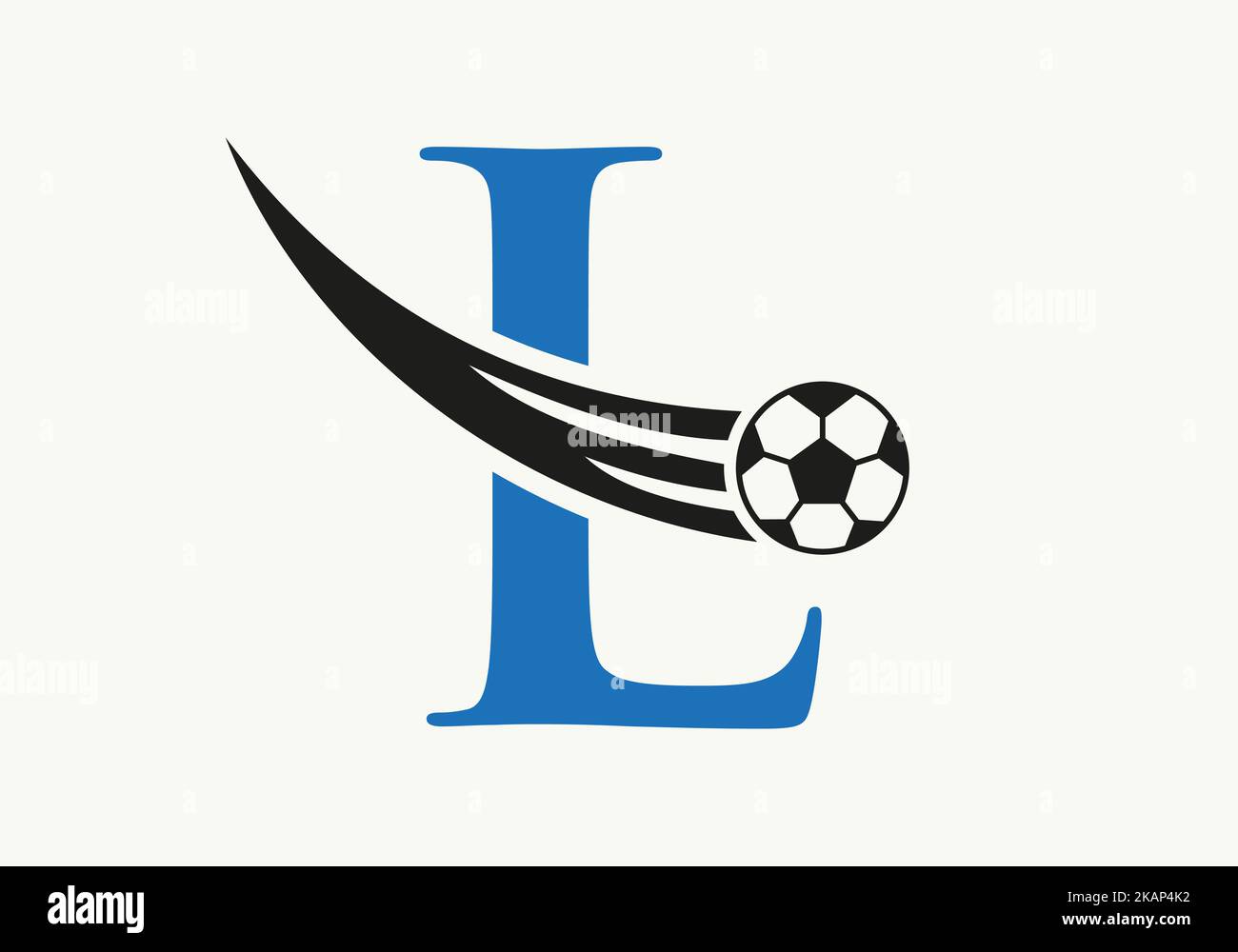 Letter L Soccer Football Logo. Soccer Club Symbol Concept Of Football ...