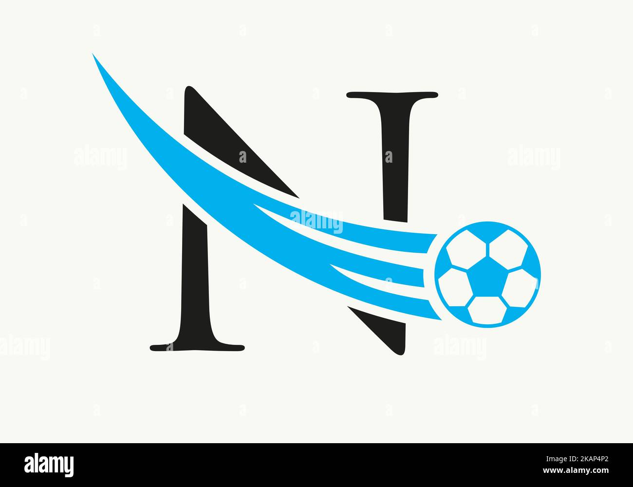 Letter N Soccer Football Logo. Soccer Club Symbol Concept Of Football ...