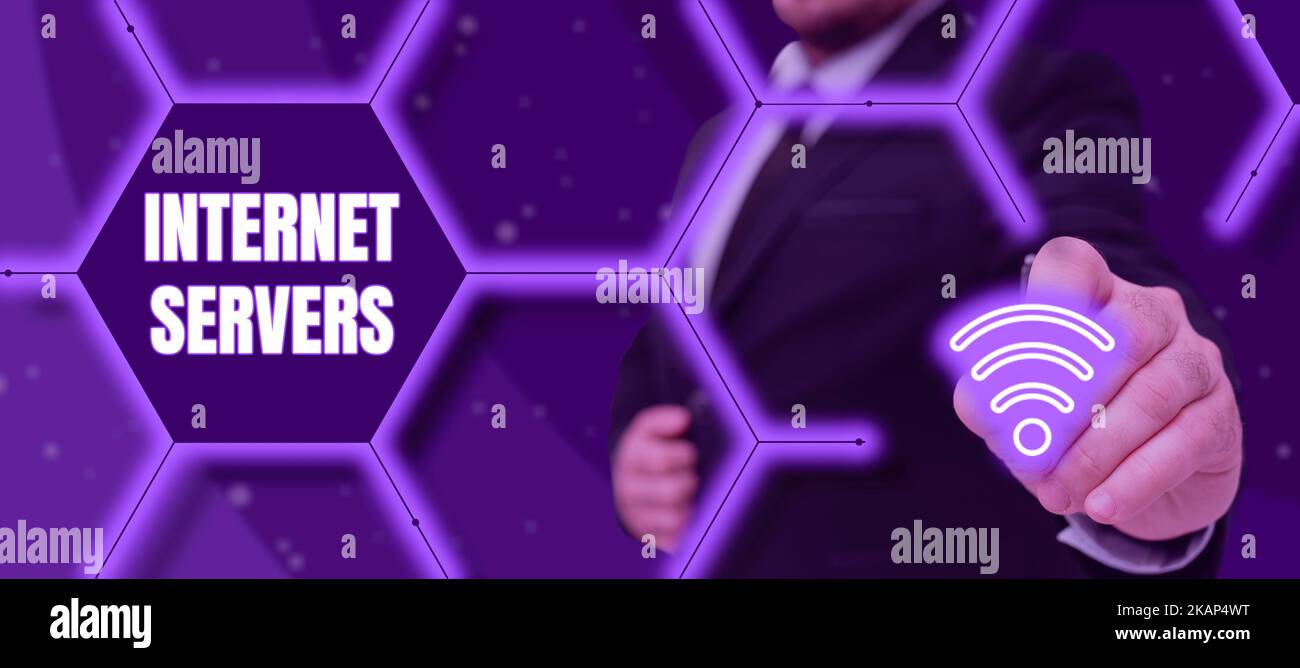 Conceptual display Internet Servers. Internet Concept browsing the ...