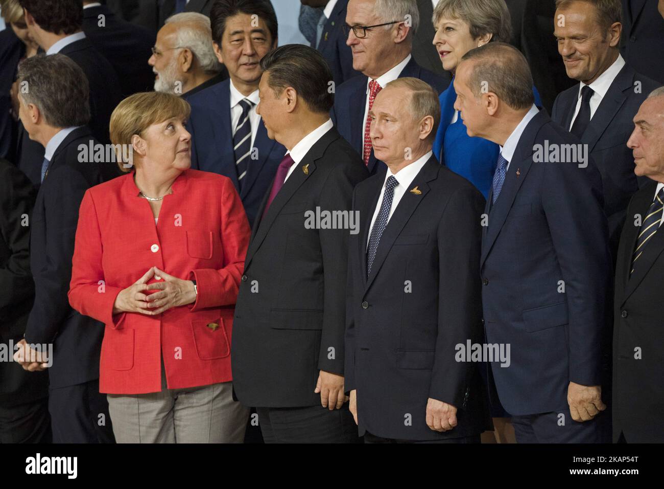 (L-R) German Chancellor Angela Merkel, Chinese President Xi Jinping ...