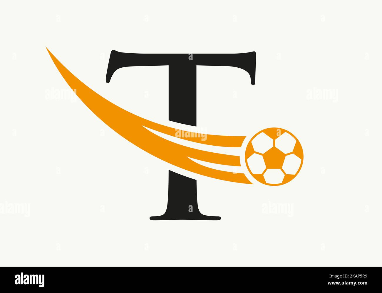Letter T Soccer Football Logo. Soccer Club Symbol Concept Of Football ...