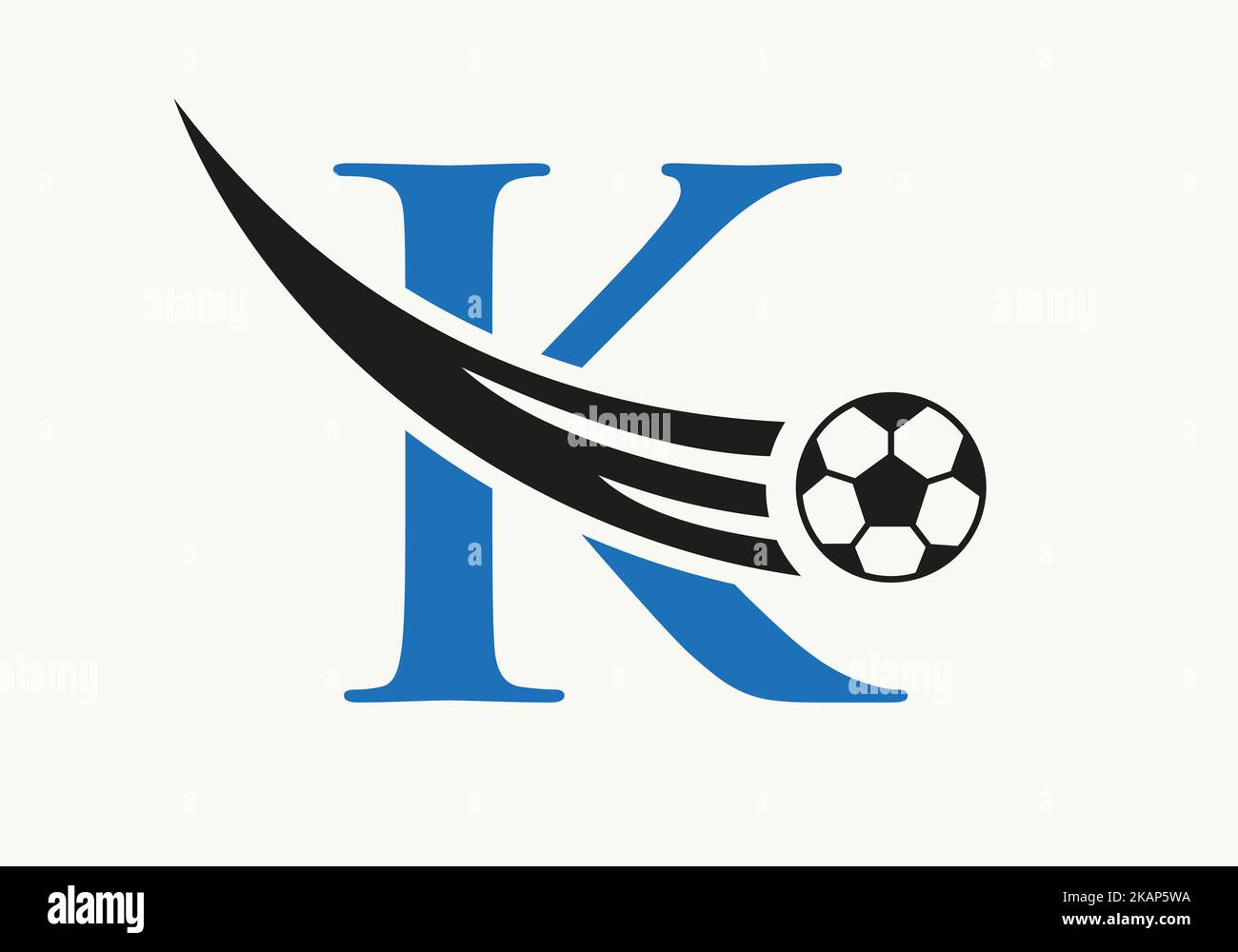 Letter K Soccer Football Logo. Soccer Club Symbol Concept Of Football ...