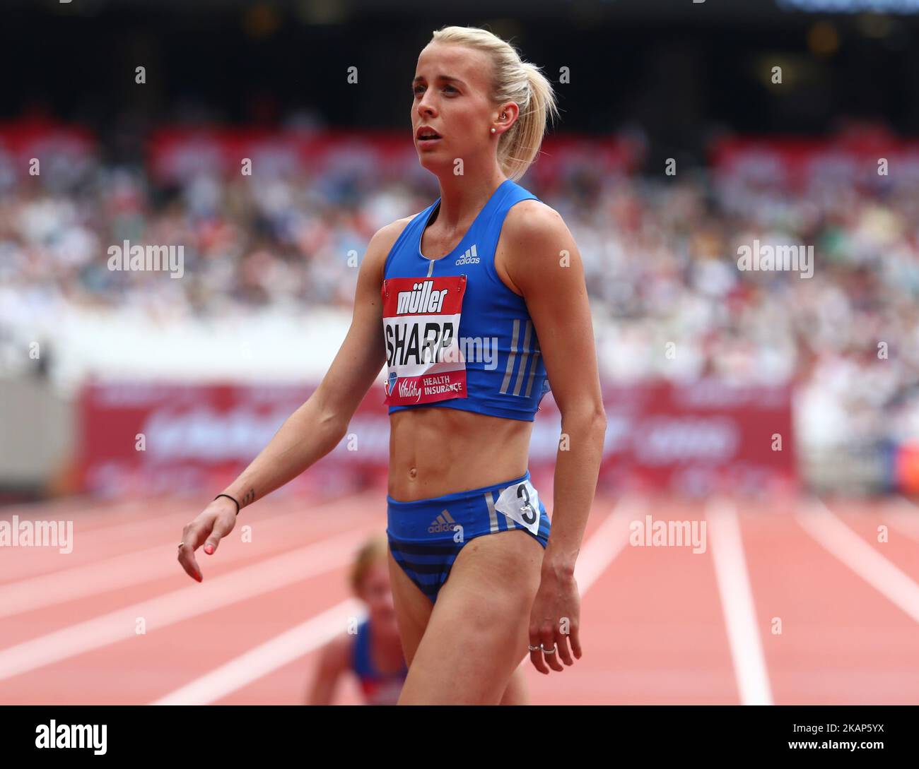 Lynsey Sharp (GBR) after the Women's 800m during Muller Anniversary ...