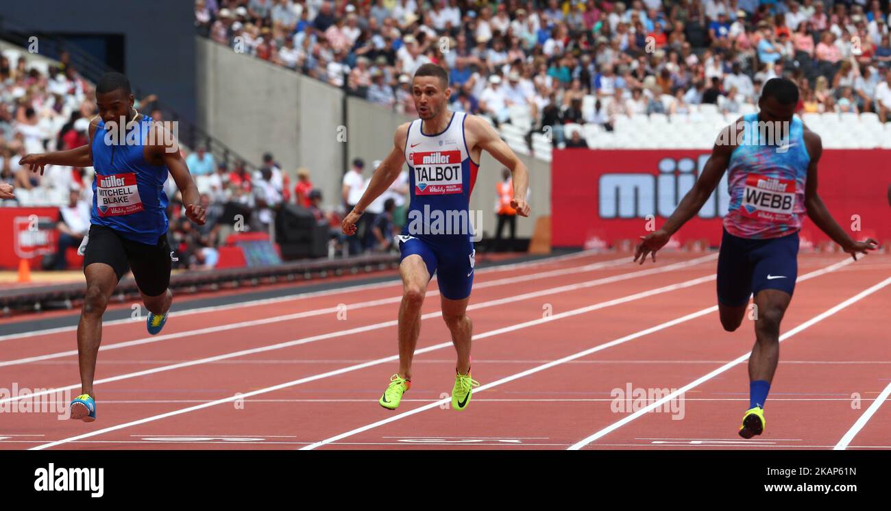 Daniel Talbot (GBR) in the Men's 200 metres during Muller Anniversary ...
