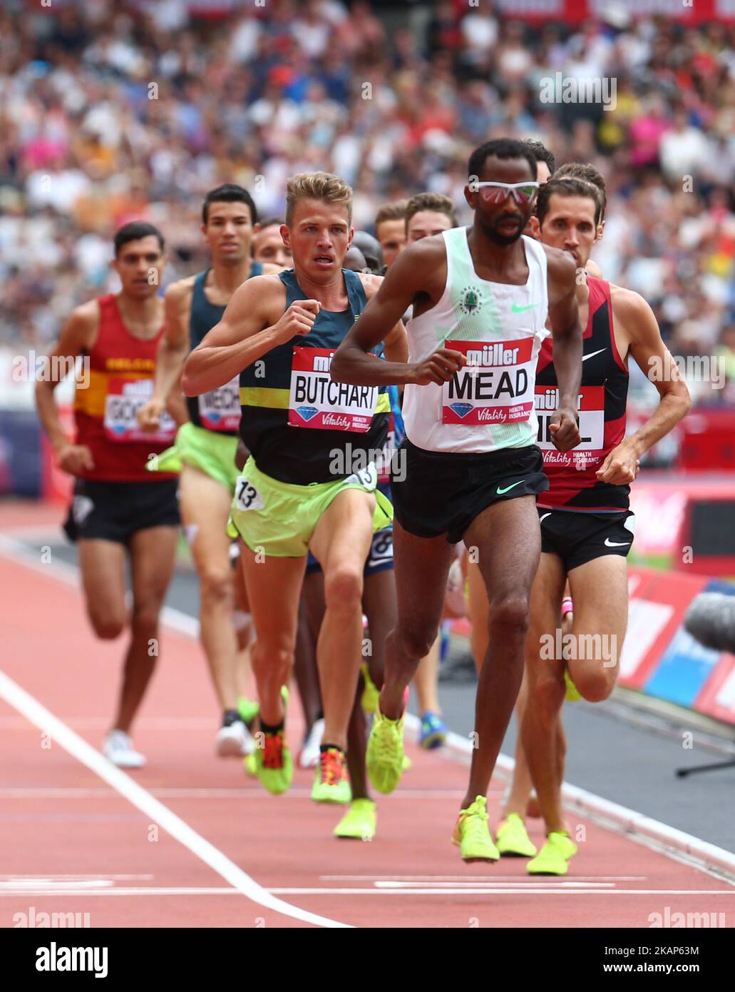 Hassan Mead (USA) Men's 3000m Race during Muller Anniversary Games at ...