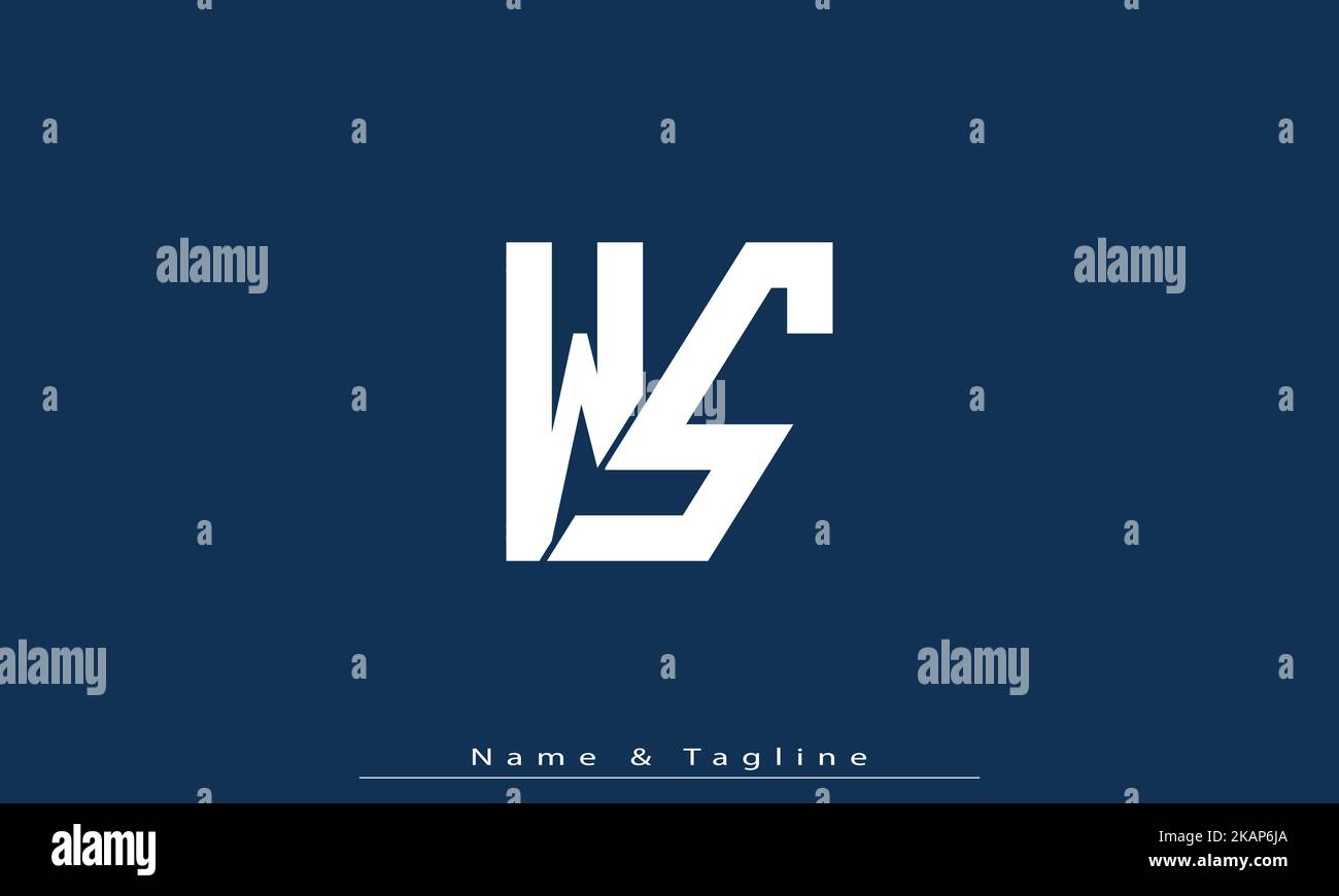 Alphabet letters Initials Monogram logo WS , SW Stock Vector Image ...