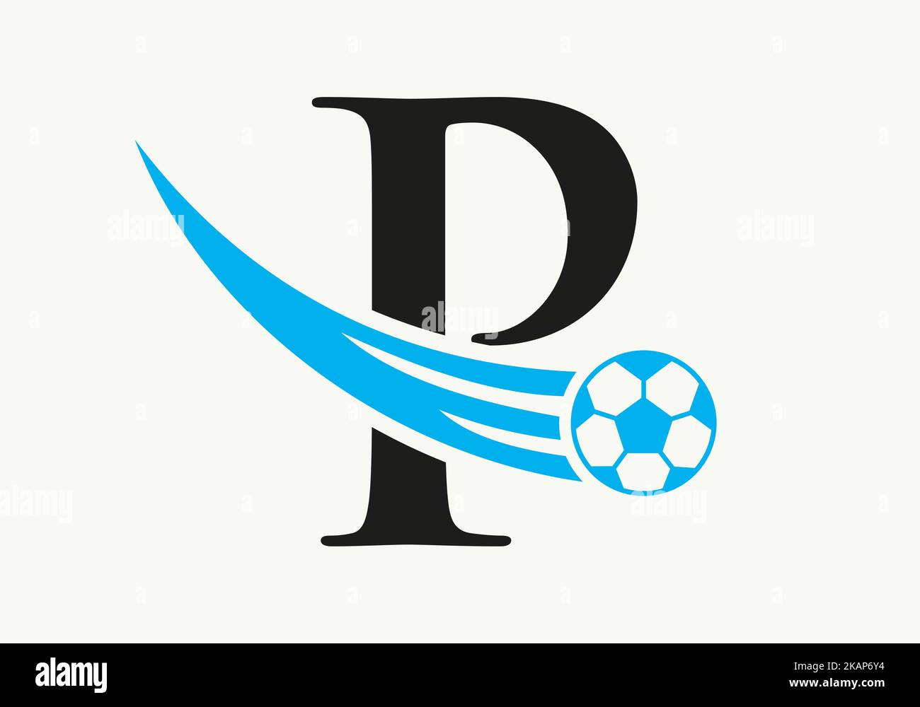 Letter P Soccer Football Logo. Soccer Club Symbol Concept Of Football ...