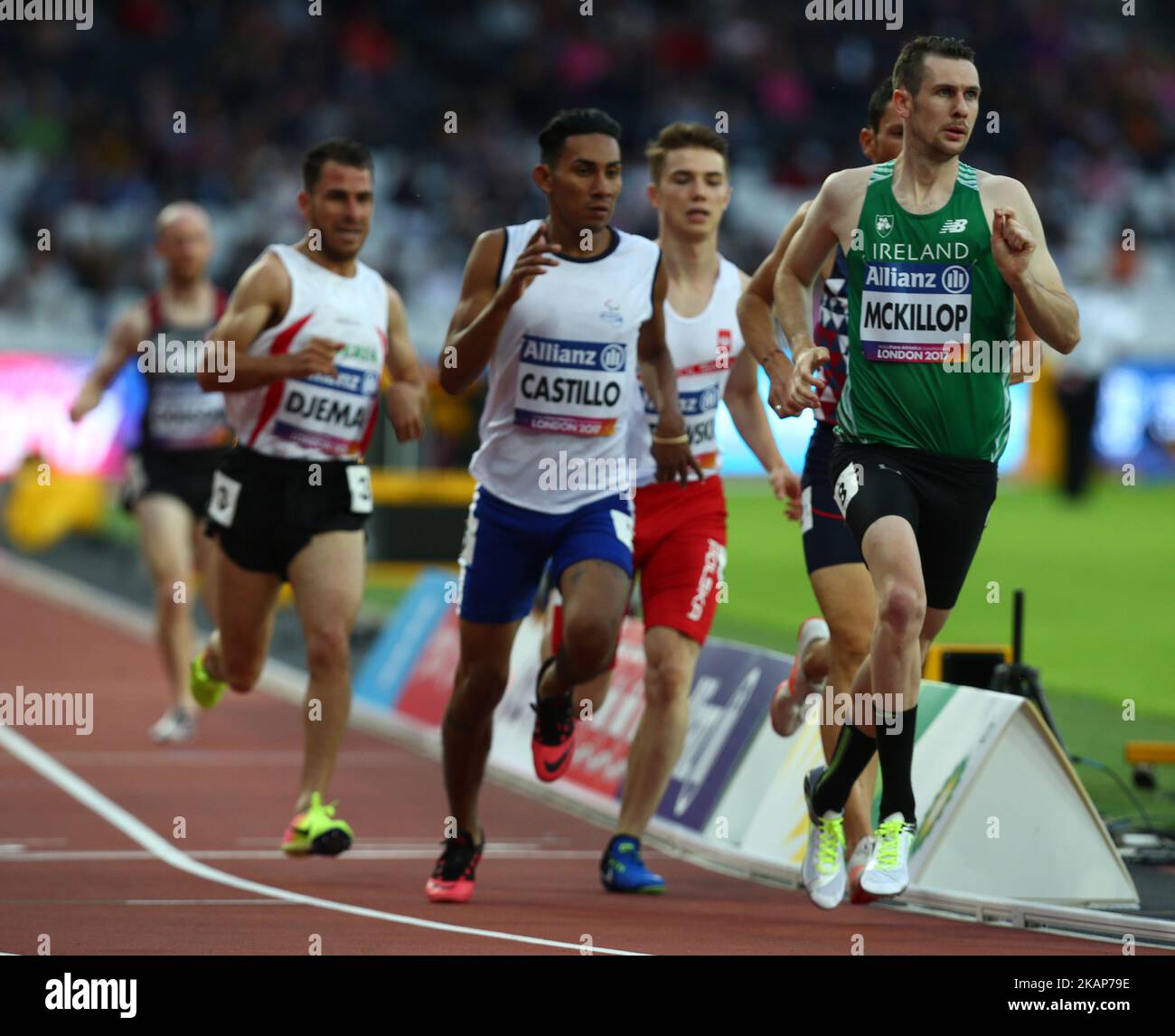 Michael McKillop (IRL) competes in Men's 800m T38 Round 1 Heat 1 during ...