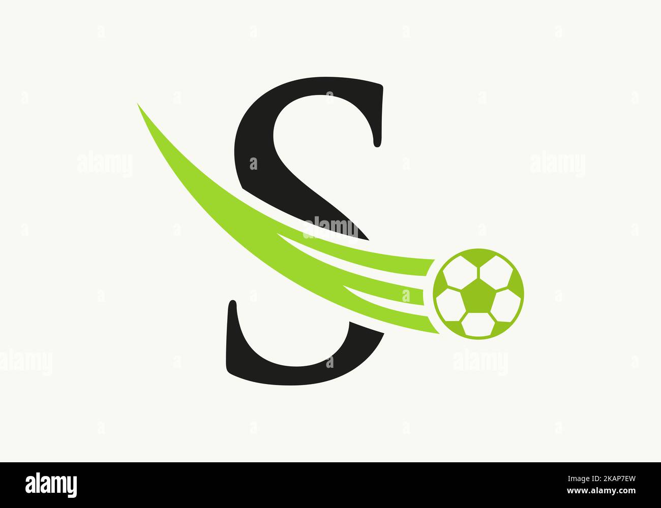 Letter S Soccer Football Logo. Soccer Club Symbol Concept Of Football ...