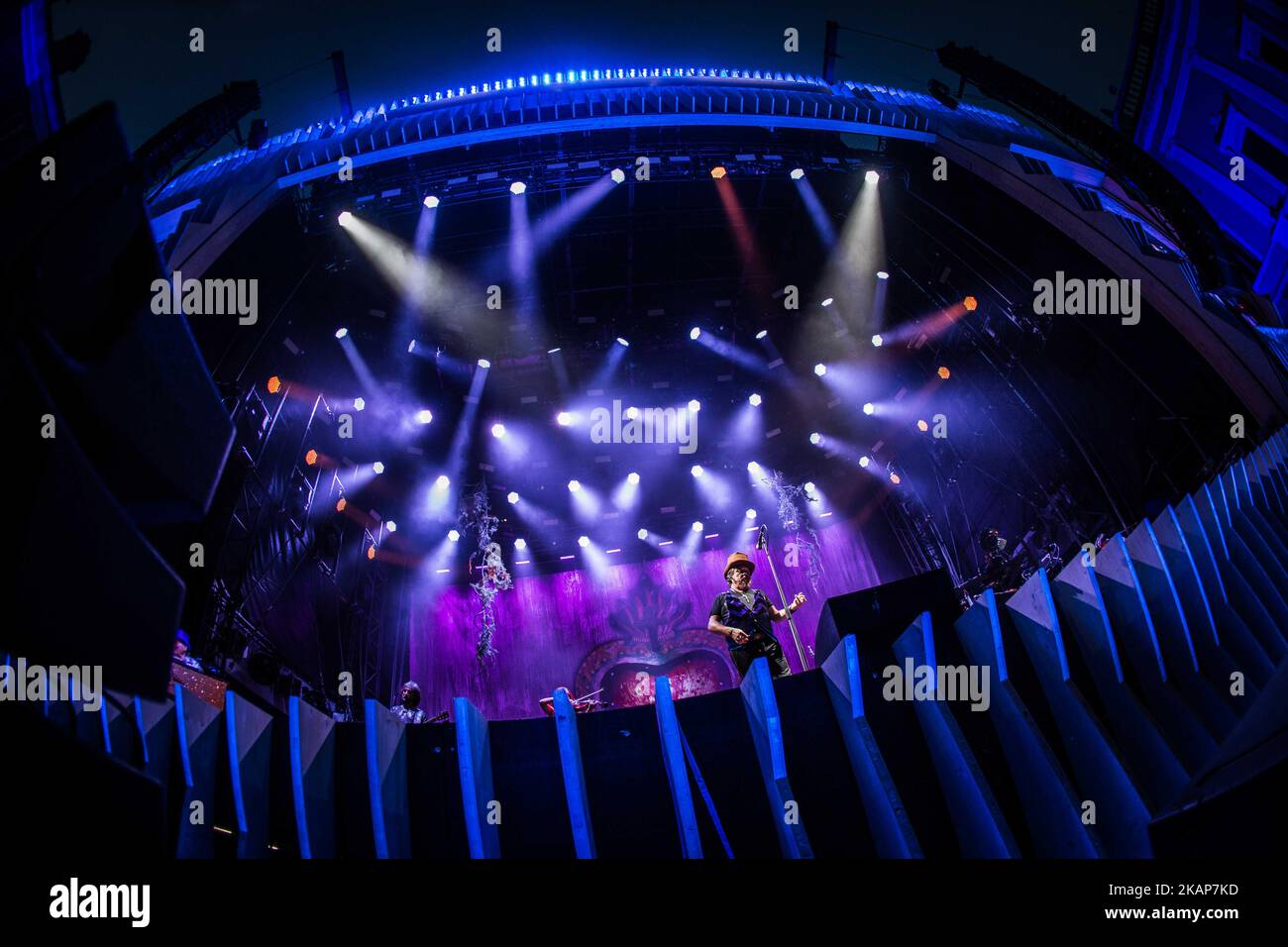 The Italian singer and song-writer: Zucchero Sugar Fornaciari on stage ...