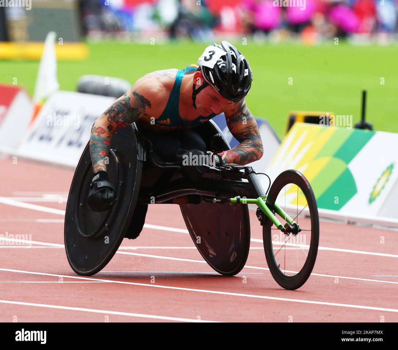 Reed McCracken (AUS) Men's 1500m T34 Round 1 Heat 1 during IPC World ...