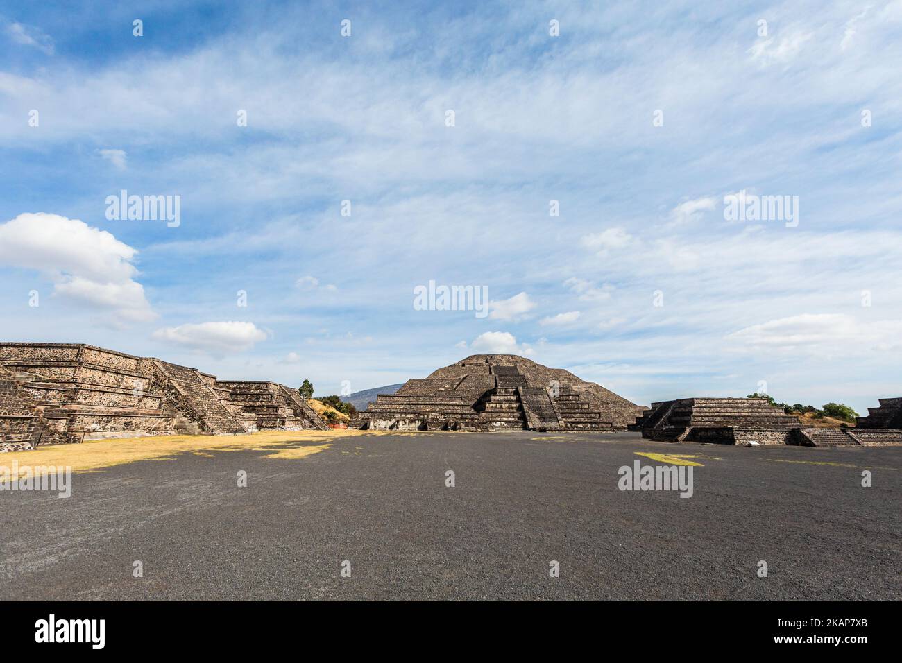 Beautiful architecture of Teotihuacan pyramids in Mexico. Landscape ...