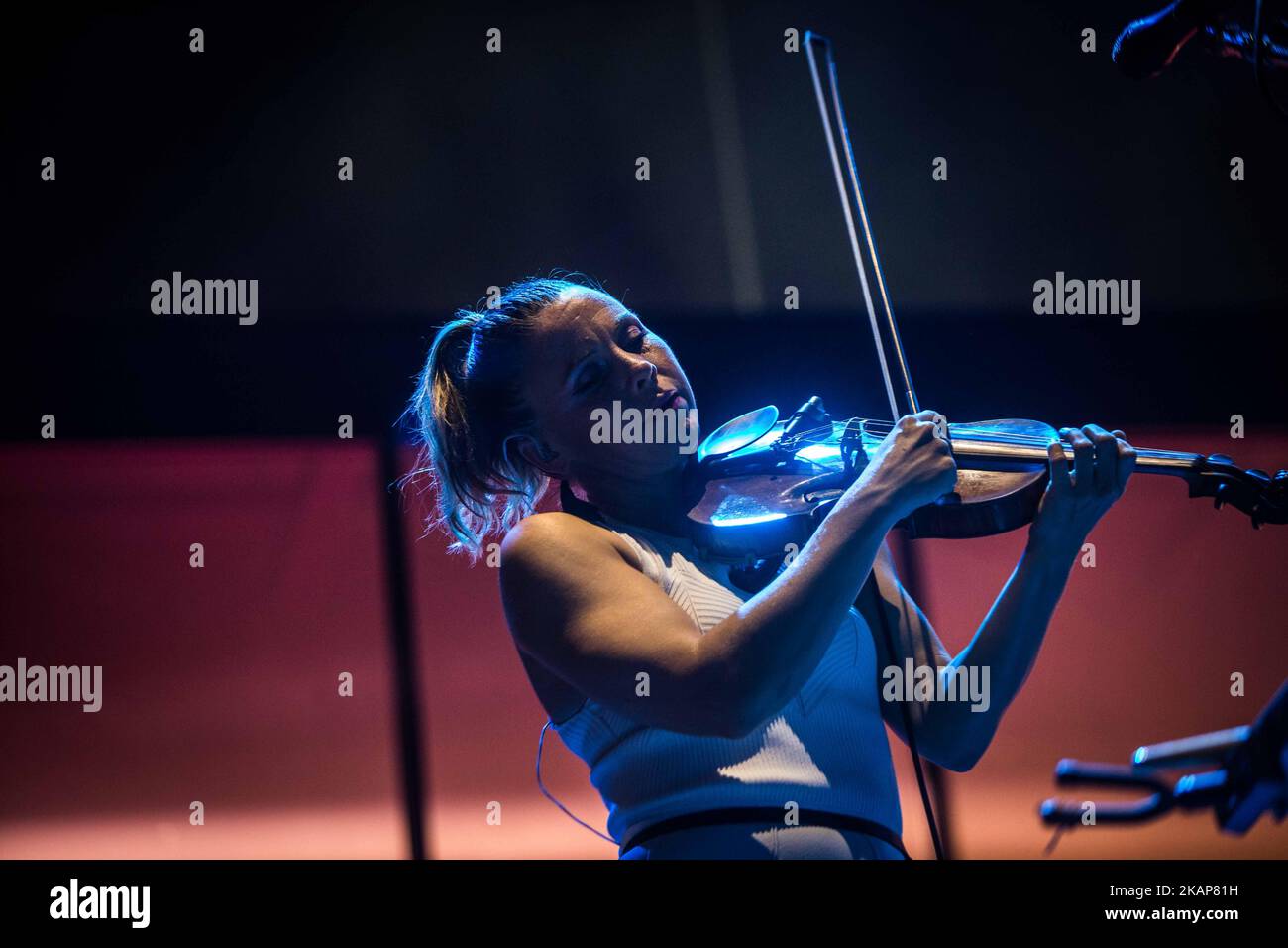 Sarah Neufeld of the canadian indie rock band Arcade Fire pictured on ...