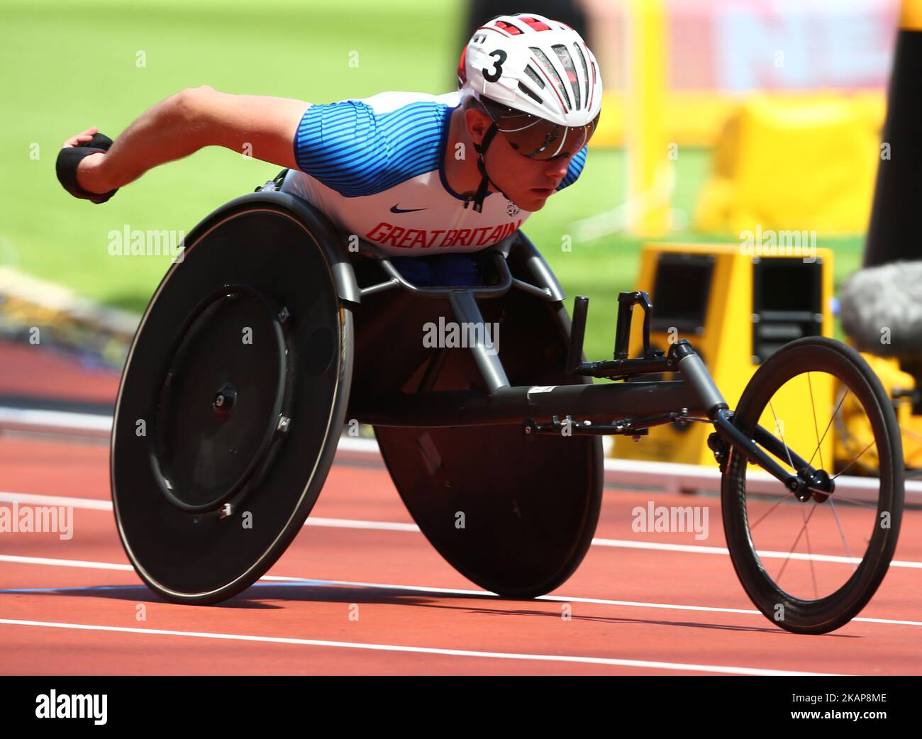 Nathan Maguire of Great Britain in Men's 200m T54 Round 1 Heat 2 during ...