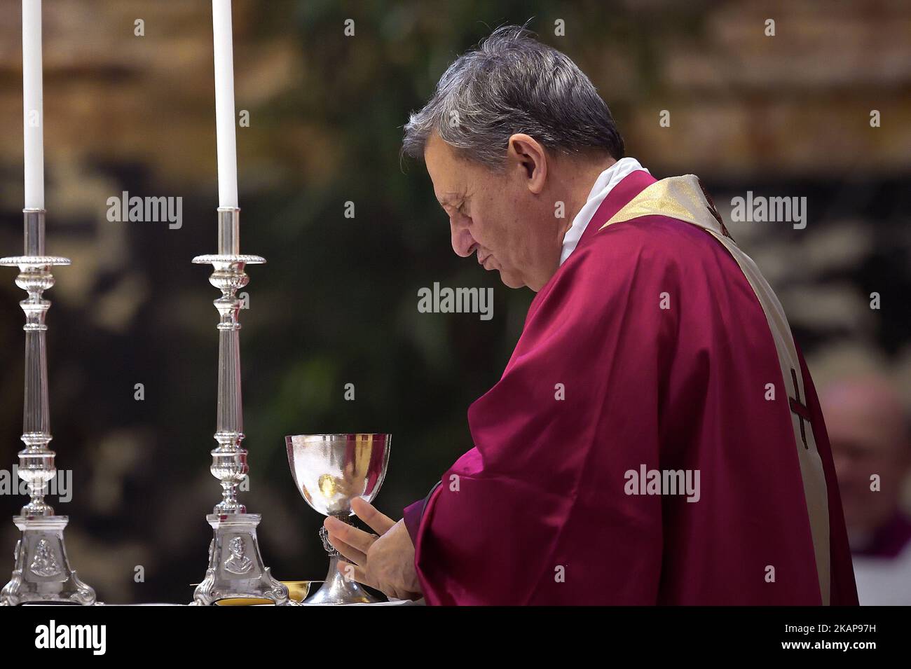 Cardinal Mario Grech during a Mass on All Souls' Day for bishops and ...