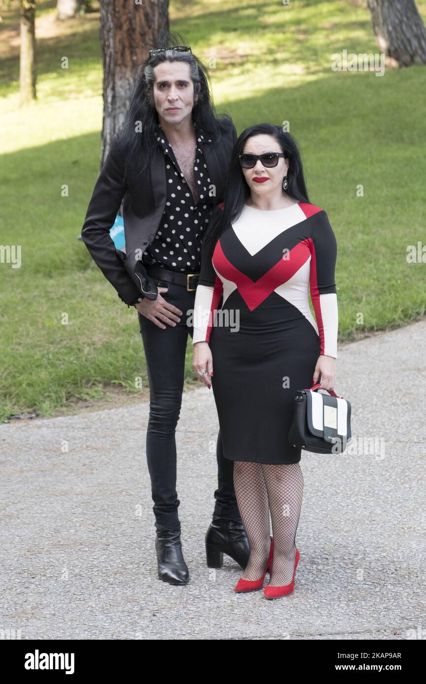 Mario Vaquerizo and Alaska attends the tribute to David Delfin in the ...