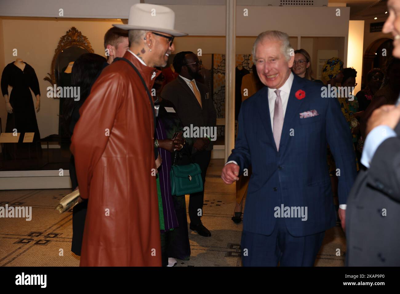 King Charles III speaks to Fauzi Fahm during his visit to the Africa ...