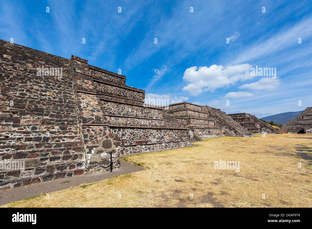Beautiful architecture of Teotihuacan pyramids in Mexico. Landscape ...