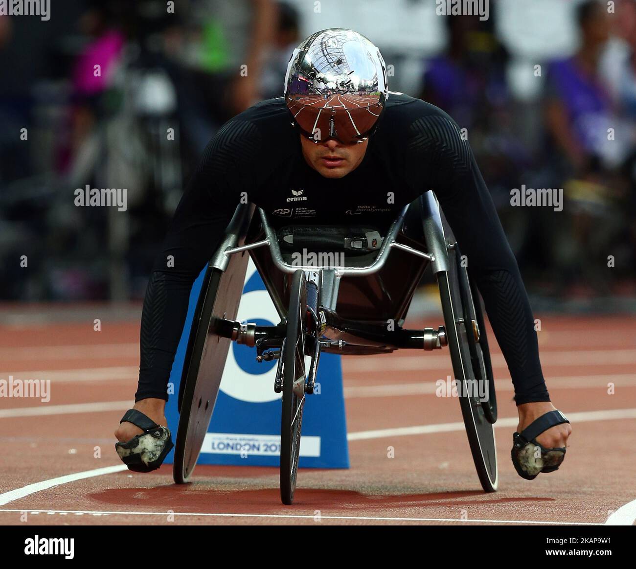 Marcel Hug of Switzeland Men's 400m F54 Round 1 Heat 1during World Para ...
