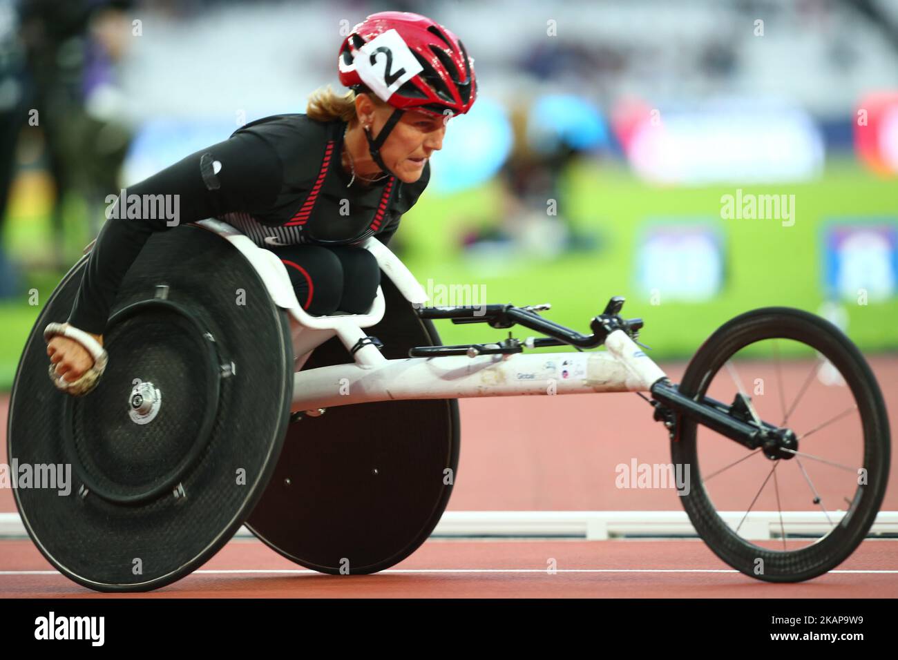 Diane Roy of Canada competeWomen's 800m F54 Final during World Para ...