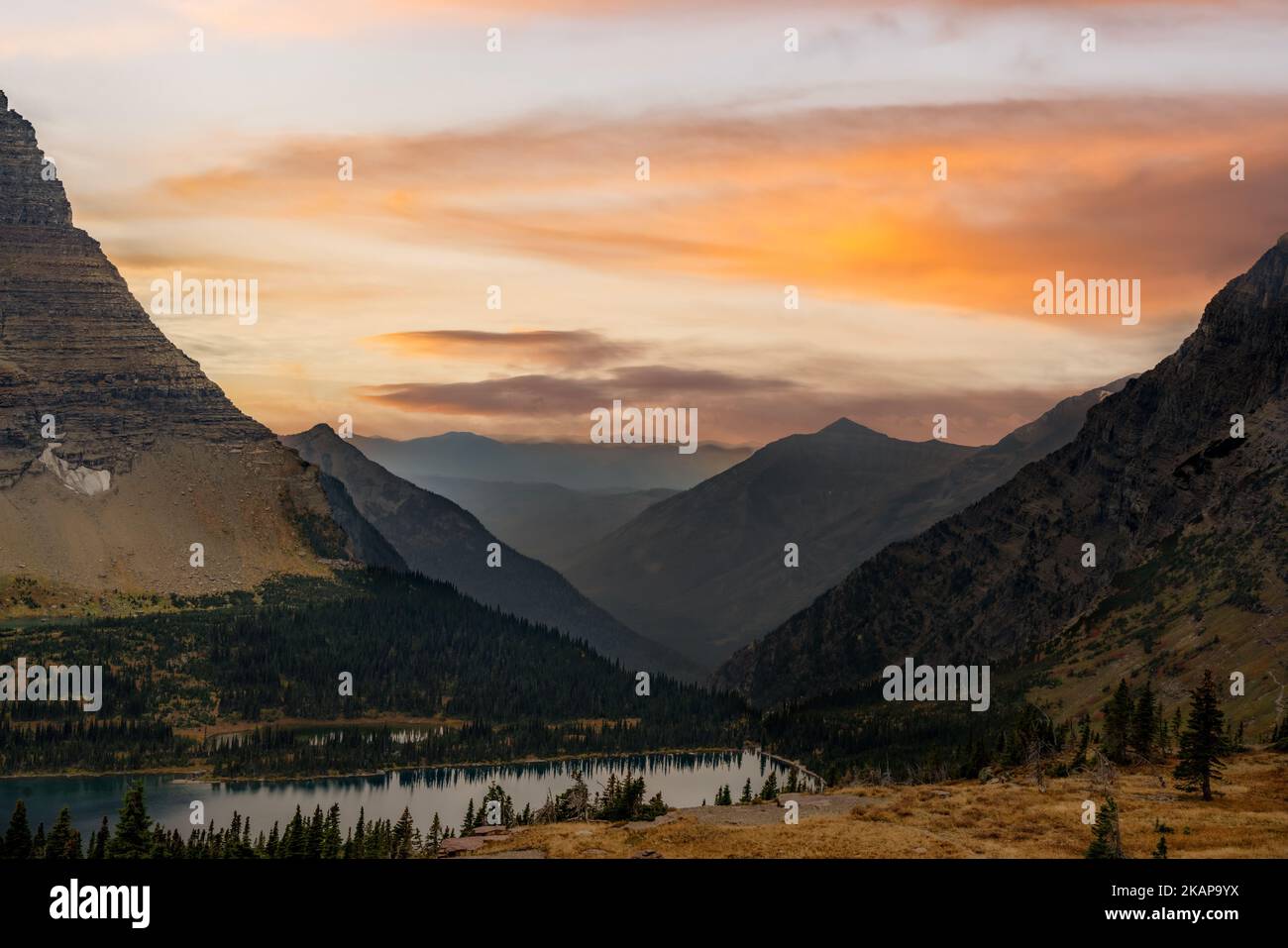 An aerial view of beautiful mountains in Montana, USA Stock Photo - Alamy