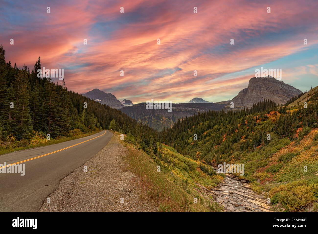 An aerial view of beautiful mountains in Montana, USA Stock Photo - Alamy