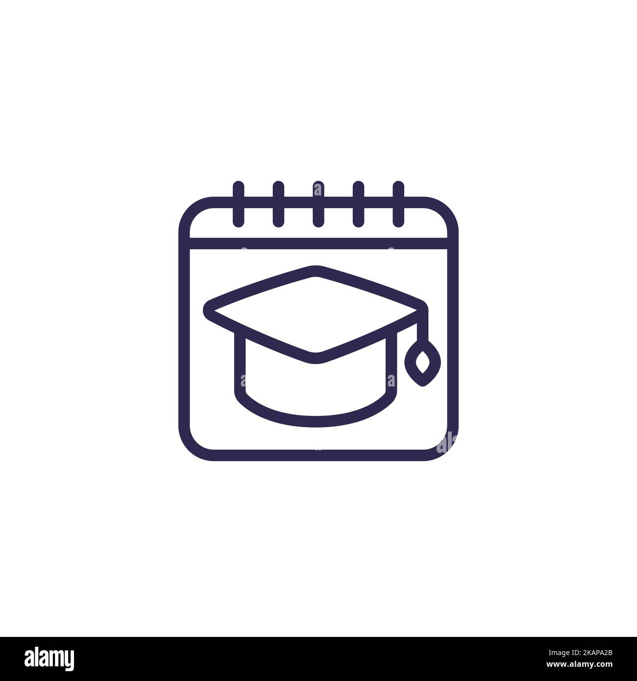 learning schedule line icon on white Stock Vector Image & Art - Alamy