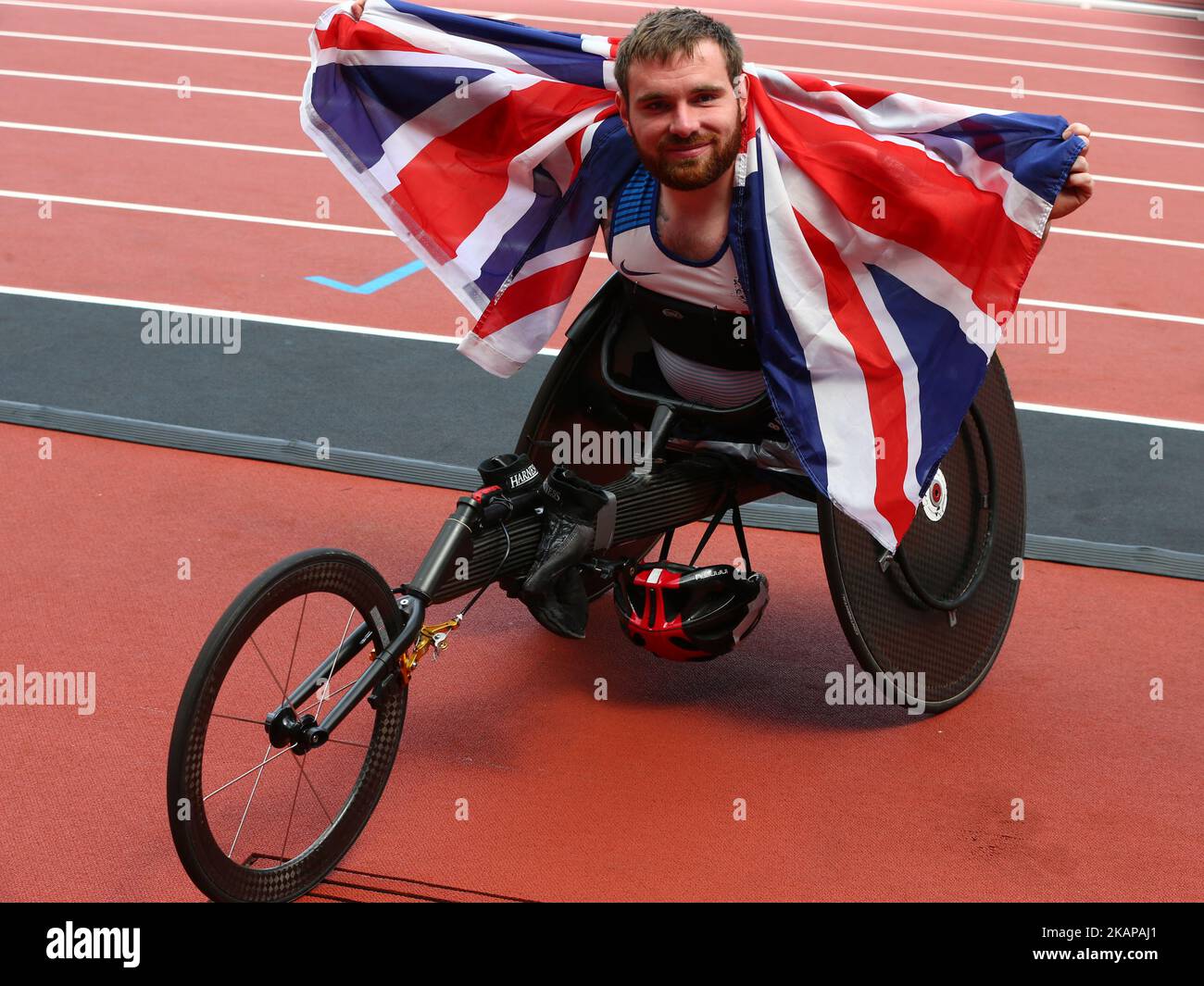 Mickey Bushell of Great Britain after Men's 100m T53 Final during World ...