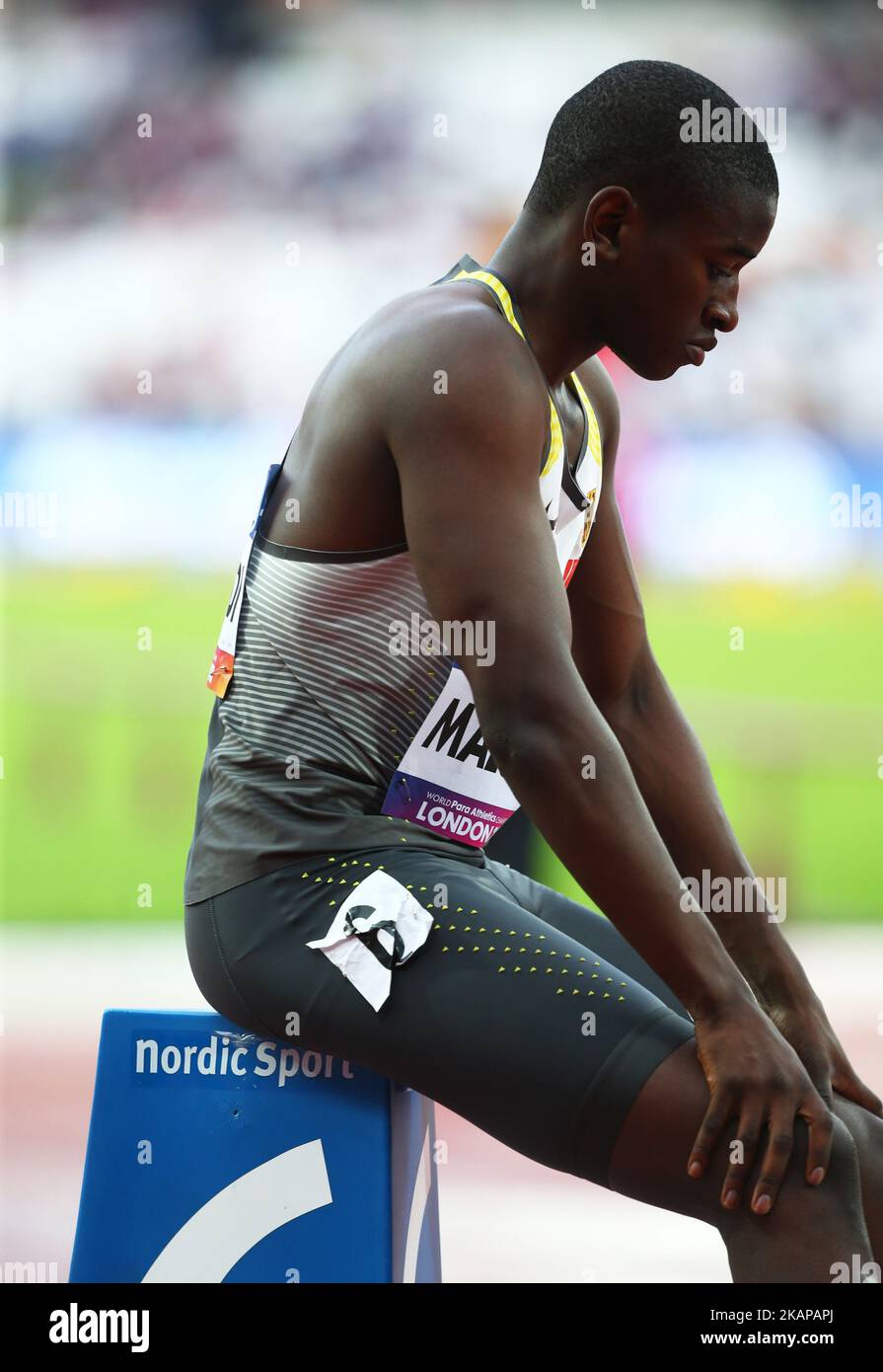 Germany first leg runner compete Men's 4 x 100m Relay T42-47 during ...