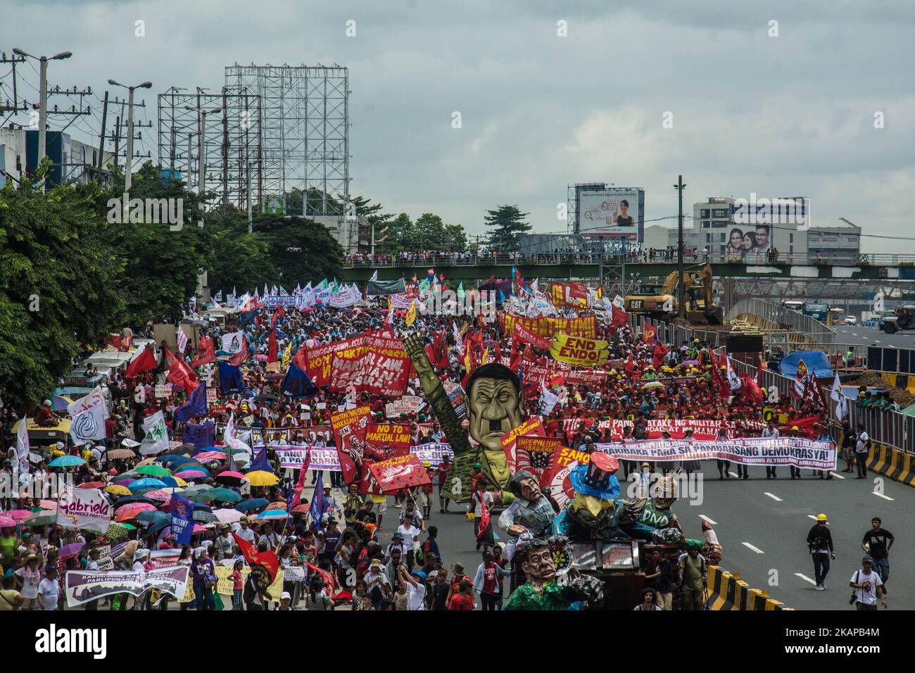 An effigy of President Rodrigo Duterte with a mustache that resemble ...