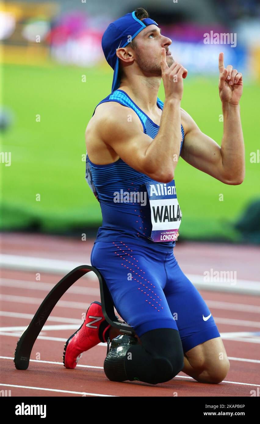 Jarryd Wallace of USA winner Men's 100m T44 Final during World Para ...