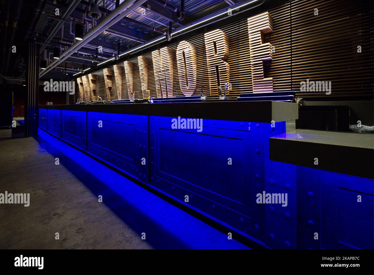 Panels under the main bar of the Fillmore Philadelphia resembles visual ...