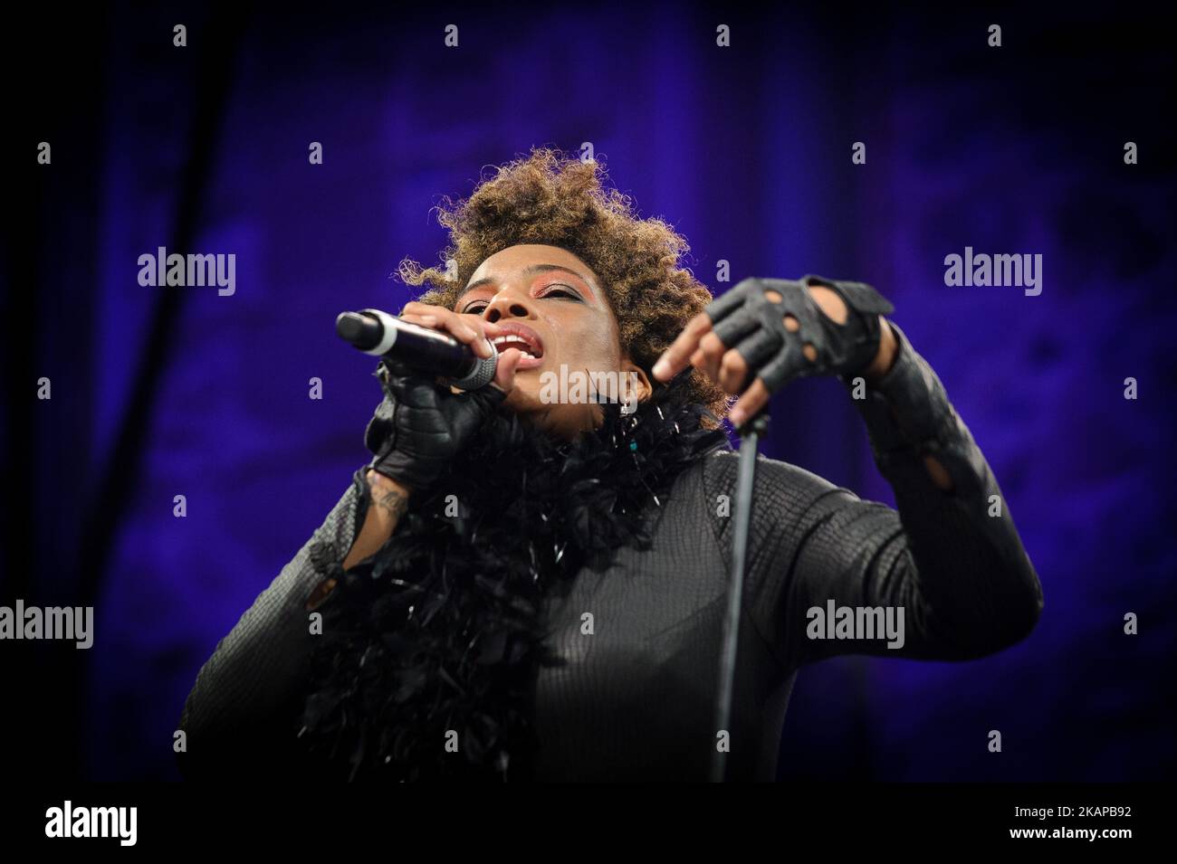 American jazz and soul singer Macy Gray performs onstage during 52nd ...