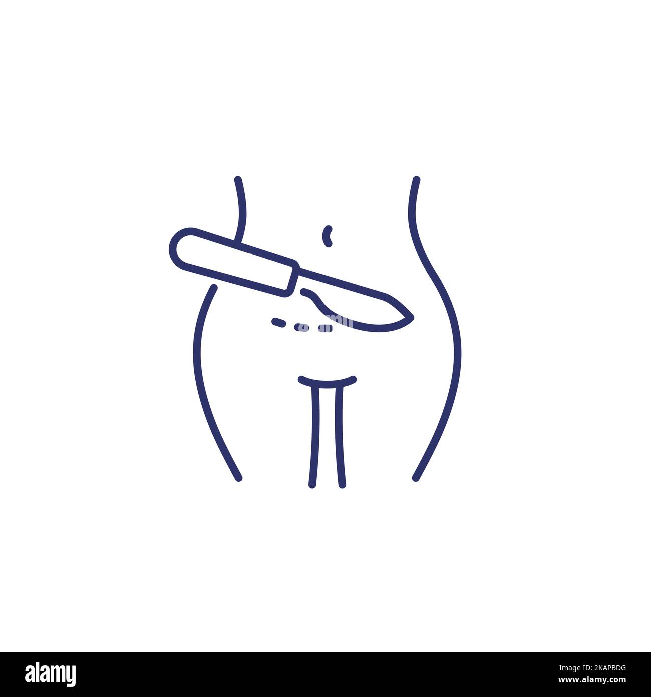 Incision line icon outline Stock Vector Images - Alamy