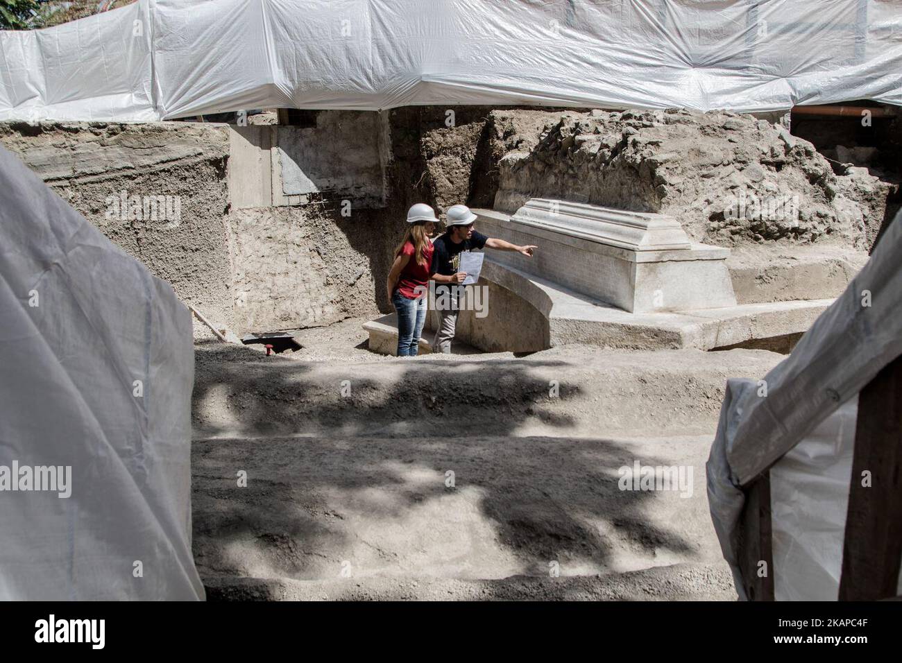 The discovery new Tomb at Pompei on July 20, 2017, Italy, of ...