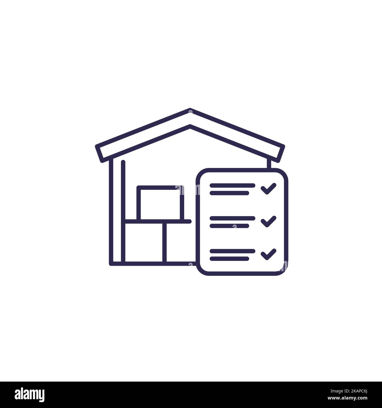 Warehouse box check list icon hi-res stock photography and images - Alamy