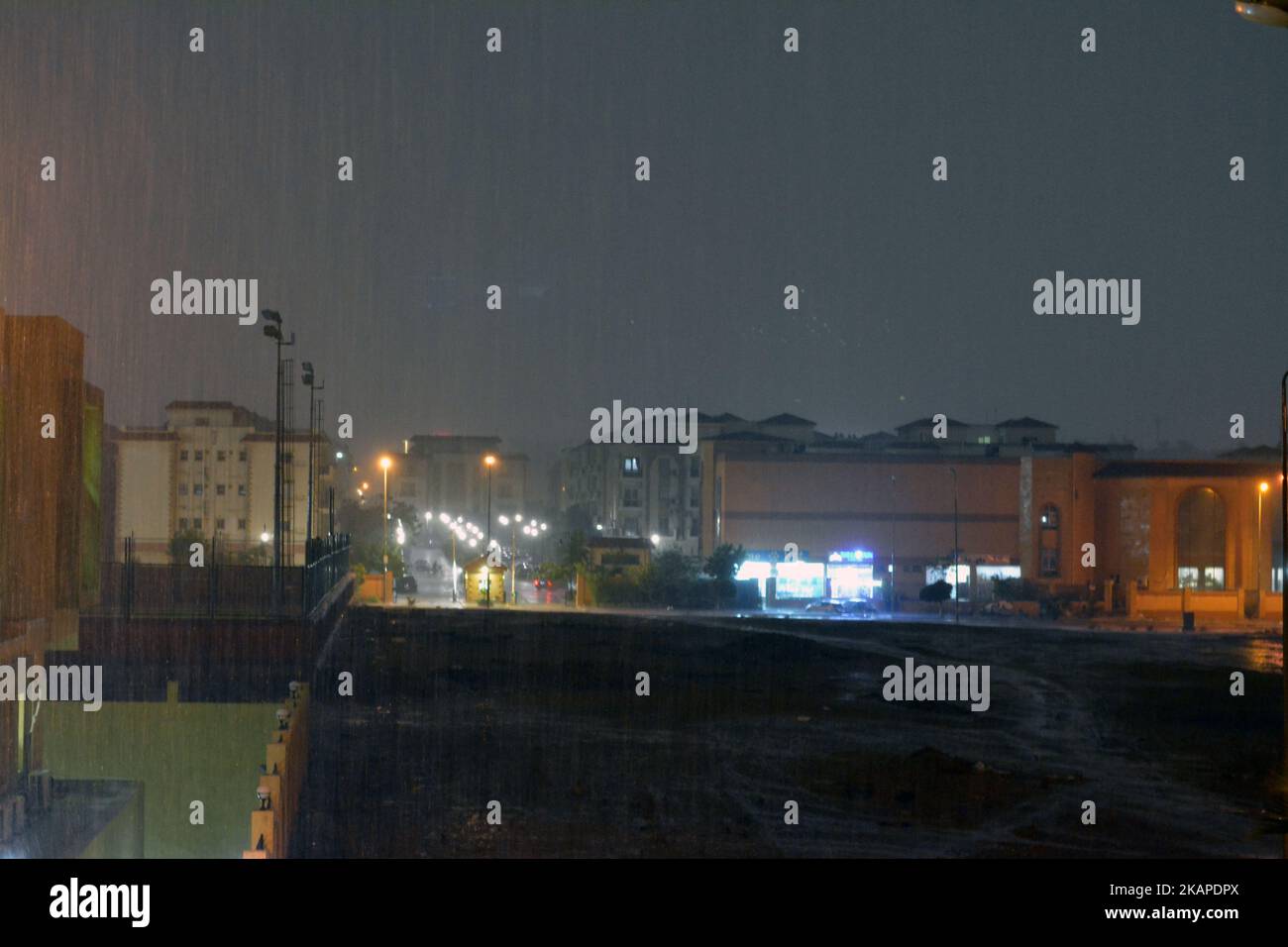 Cairo, Egypt, October 25 2022: foggy unclear scene of the streets due ...