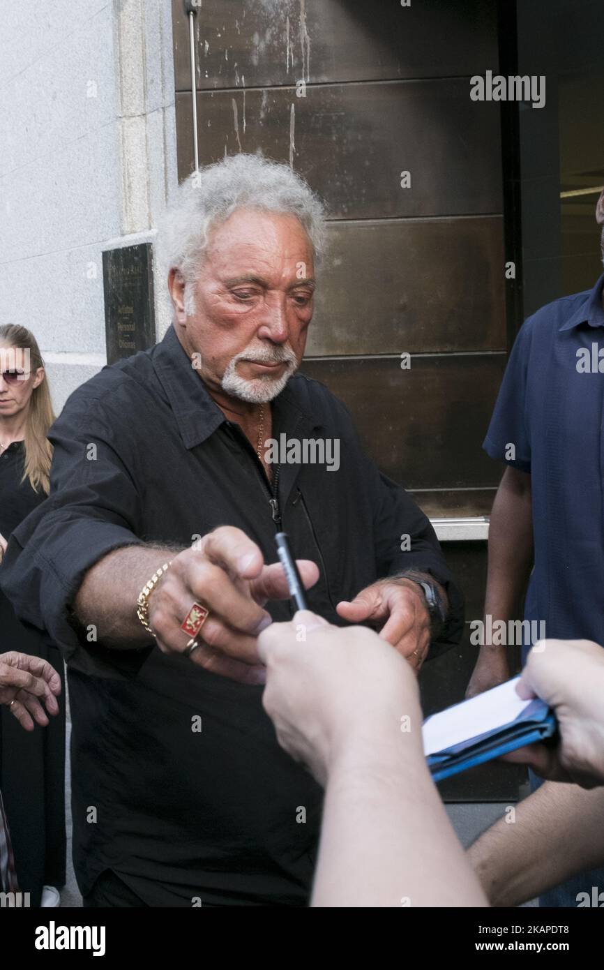 The British singer Tom Jones on arrival at the concert at the Royal ...