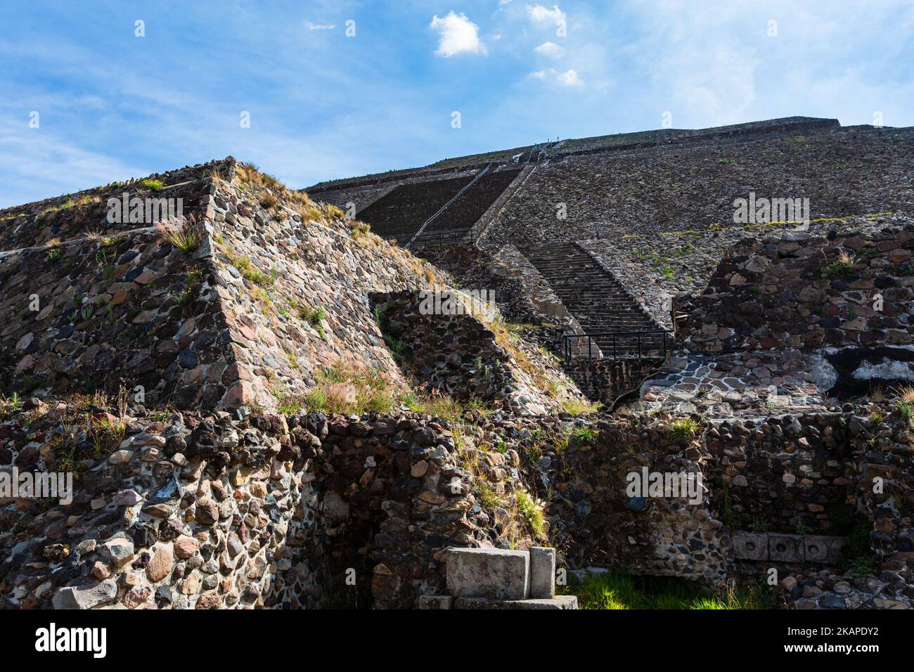 Beautiful architecture of Teotihuacan pyramids in Mexico. Landscape ...